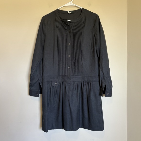 J. Crew | Dresses | J Crew Tunic Drew Womens Size 6 Wool Blend Black ...